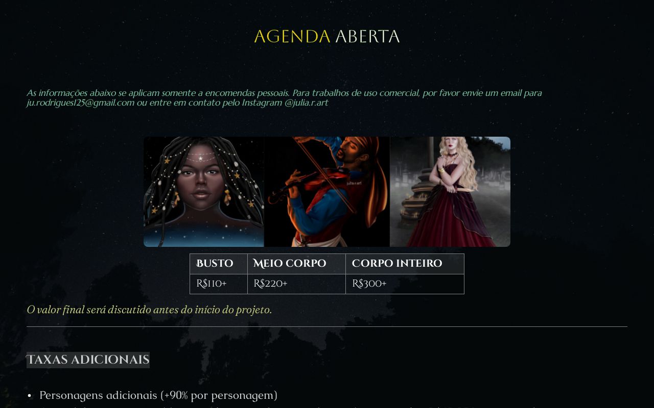 Encomendas Julia R Art